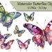 Butterfly Clipart Bundle Watercolor Clipart Butterflies Scrapbook ...