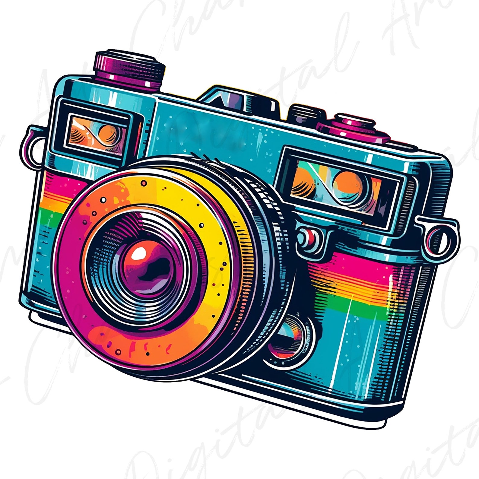 10 Vintage Retro Camera Clipart Bundle – High-res Pngs for Crafting ...