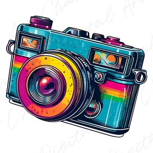 10 Vintage Retro Camera Clipart Bundle – High-res Pngs for Crafting ...