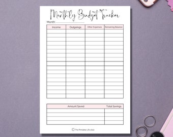 Outgoings Tracker | Etsy