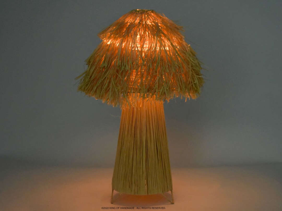 Natural Raffia Lamp, TABLE LAMPSHADES Moroccan Handmade in Rattan ...