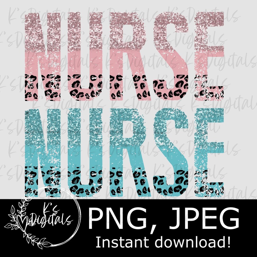 Nurse Png | Nurse Digital Download | Leopard Print | Digital File for ...
