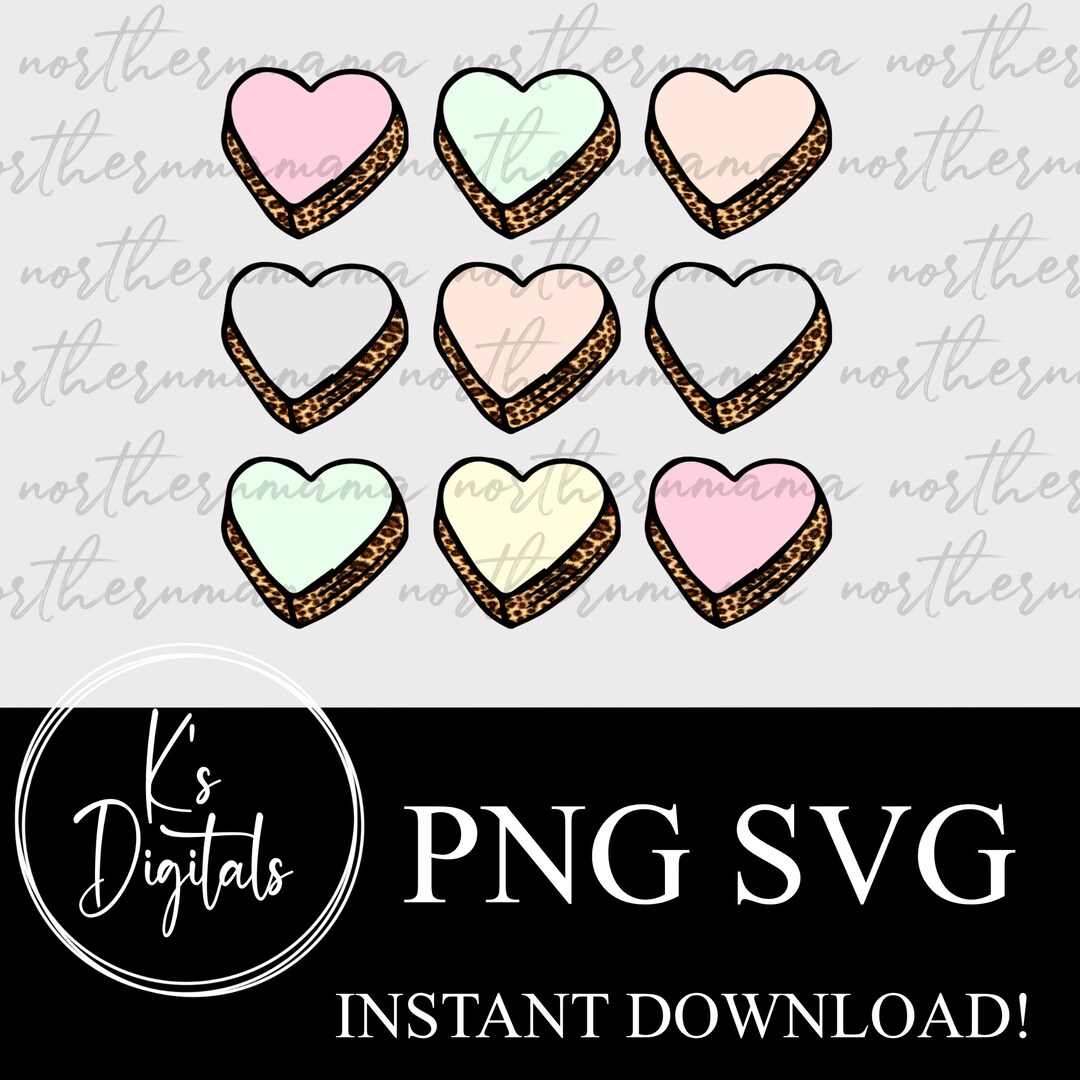 Blank Conversation Hearts SVG |add Your Own Text Conversation Hearts ...