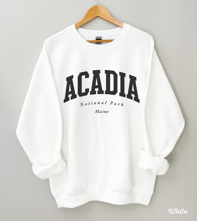 Acadia Sweatshirt Acadia National Park Sweatshirt Varsity Sweatshirt ...