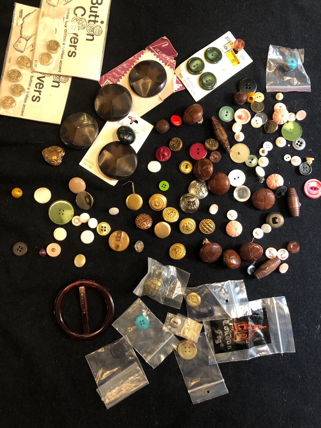 Mix of Buttons, Belt Buckle Closure and Button Covers - Etsy
