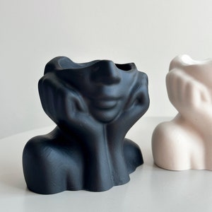 Elegant Lady Face Vase/plant Pot | 9x11cm | Perfect for Minimalist Home ...