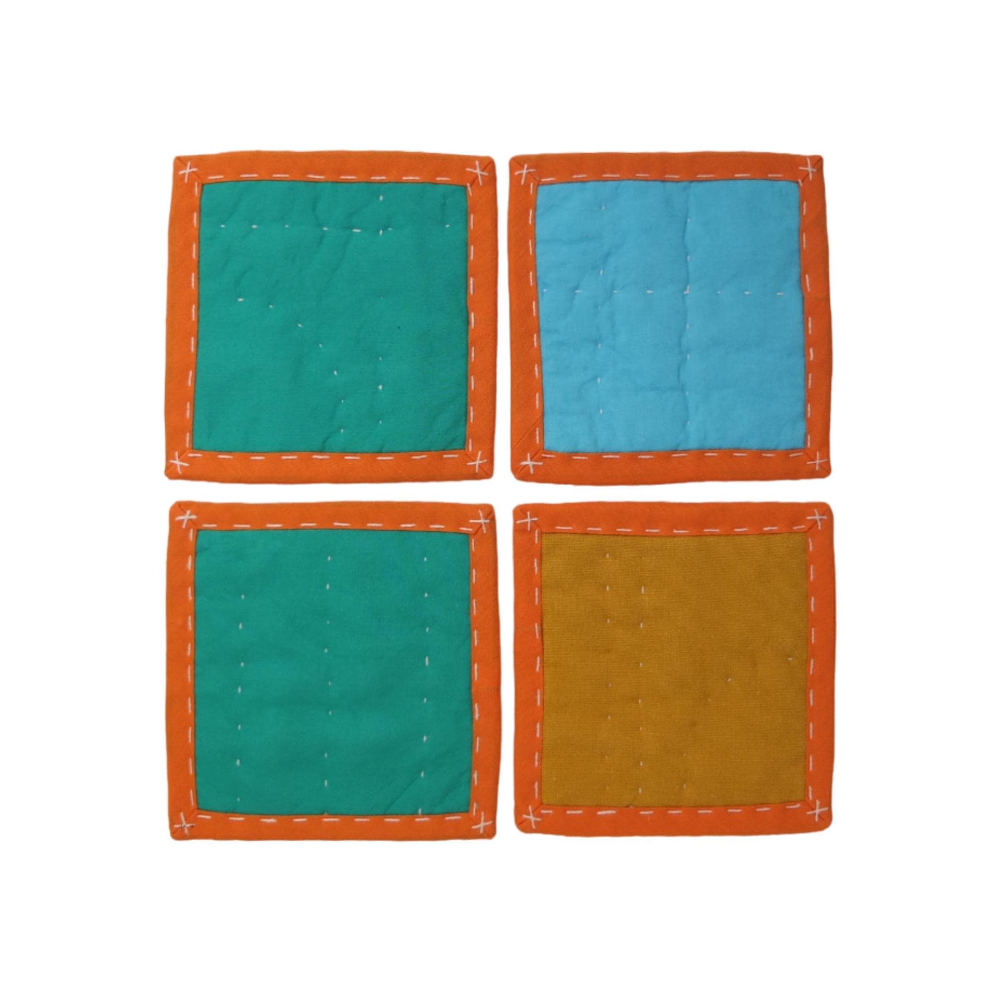 Handmade Quilted Coasters, Set of 4, Colorful Maximalist Home Decor ...