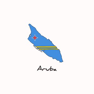 Aruba, Aruba Icon, Aruba Flag, Aruba Island, Instagram Highlight - File Png, Jpeg, Svg - Etsy