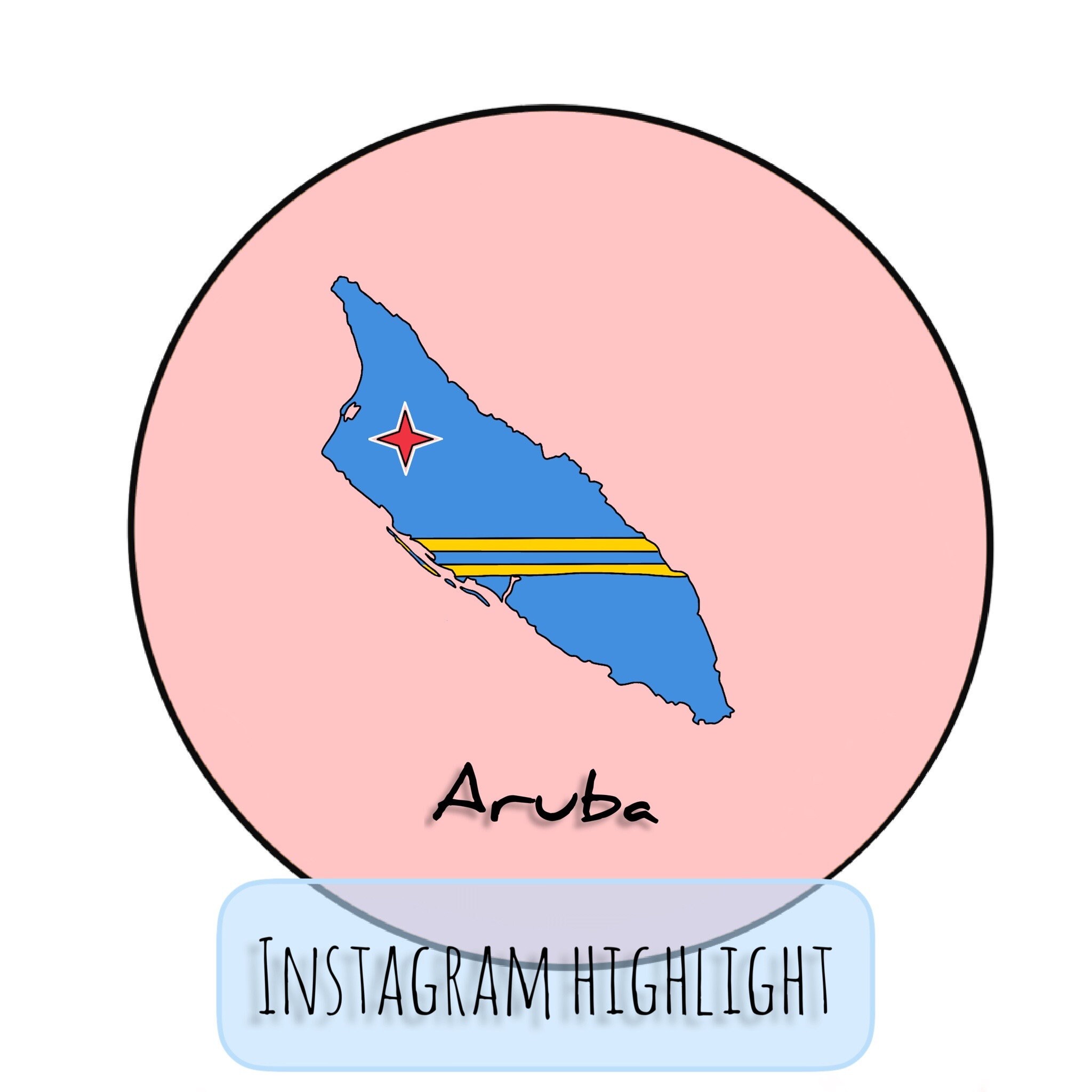 Aruba, Aruba Icon, Aruba Flag, Aruba Island, Instagram Highlight - File ...
