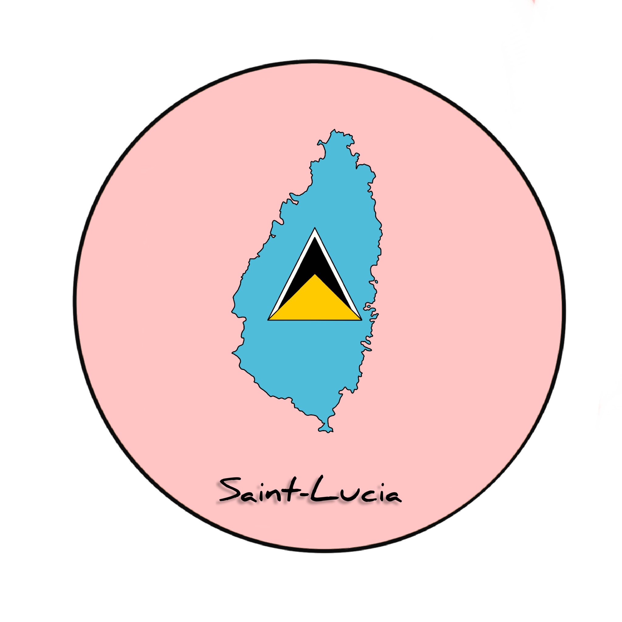 Saint-lucia, Saint-lucia Icon, Saint-lucia Flag, Saint-lucia Island ...