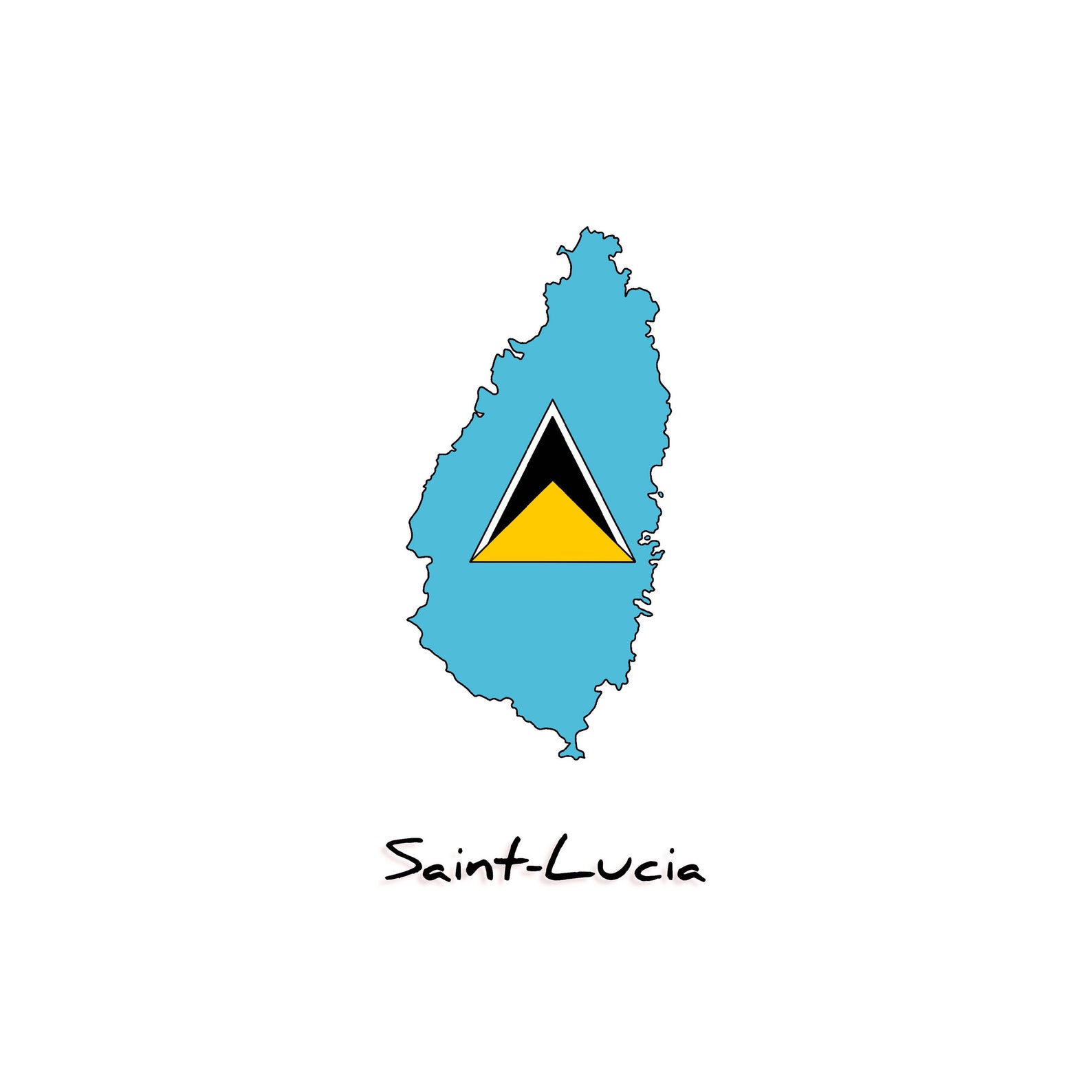 Saint-lucia, Saint-lucia Icon, Saint-lucia Flag, Saint-lucia Island ...