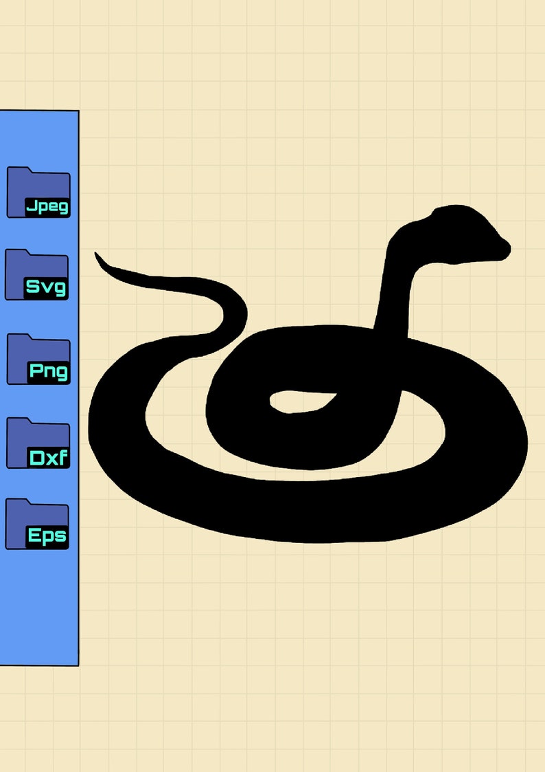 Snake Silhouette Predator Png Svg Jpeg Eps Dxf Files - Etsy