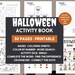 Kids Halloween Activity Pack Printable Kit With Mazes, Coloring Sheets ...