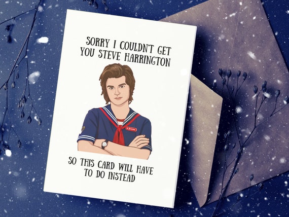 Stranger Birthday Card Steve Harrington Birthday Stranger - Etsy