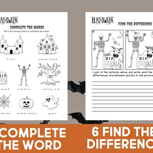 Kids Halloween Activity Pack Printable Kit With Mazes, Coloring Sheets ...