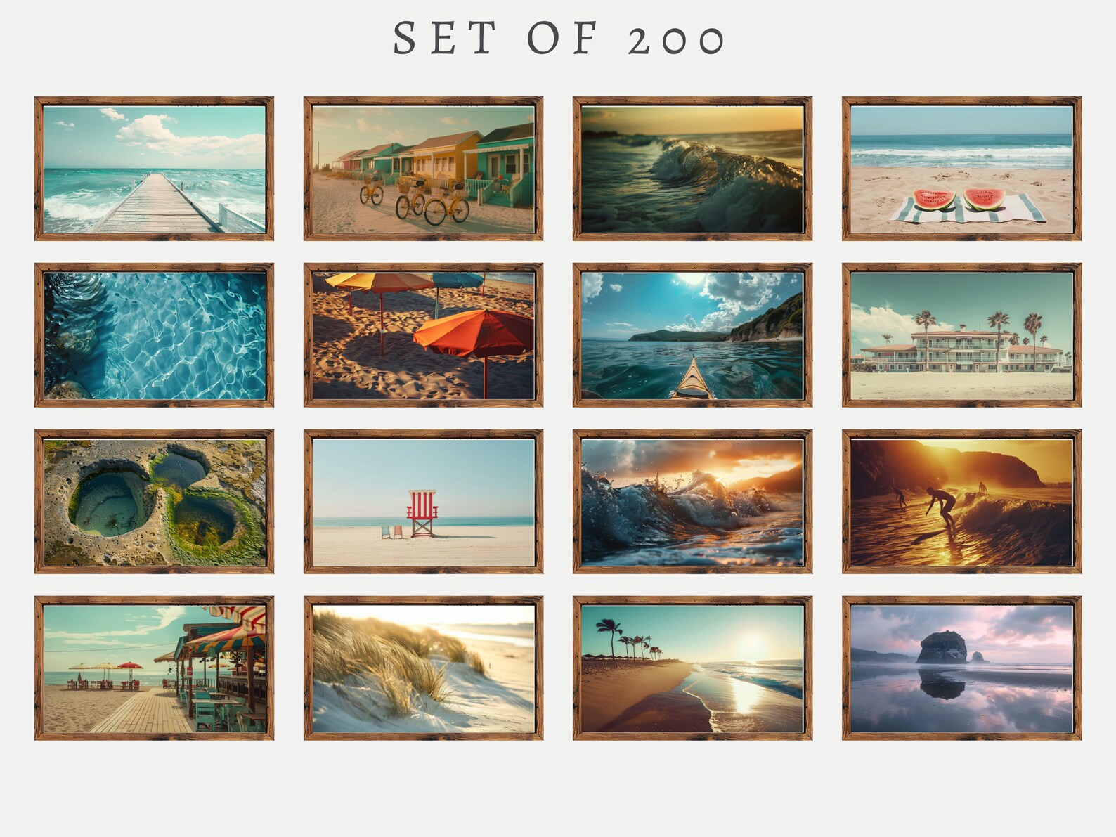 Samsung Frame TV Art Set of 200, Beach and Summer Collection, Summer TV ...