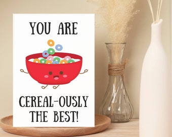 Cereal Thank You Card - Etsy