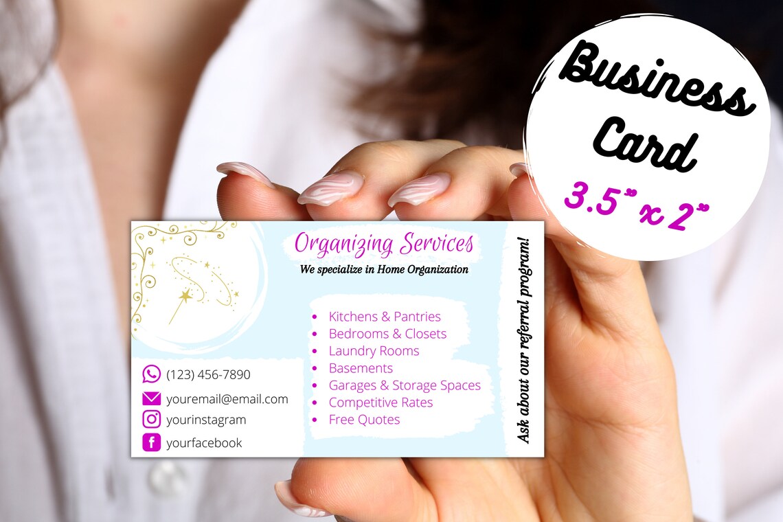 Organizing Business Package Retail Tear-off, Post Card/magnet, Business ...