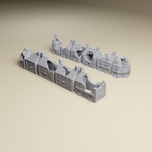 6mm Destroyed Normandy Town | 1:285 Scale WWII Miniature Tabletop ...