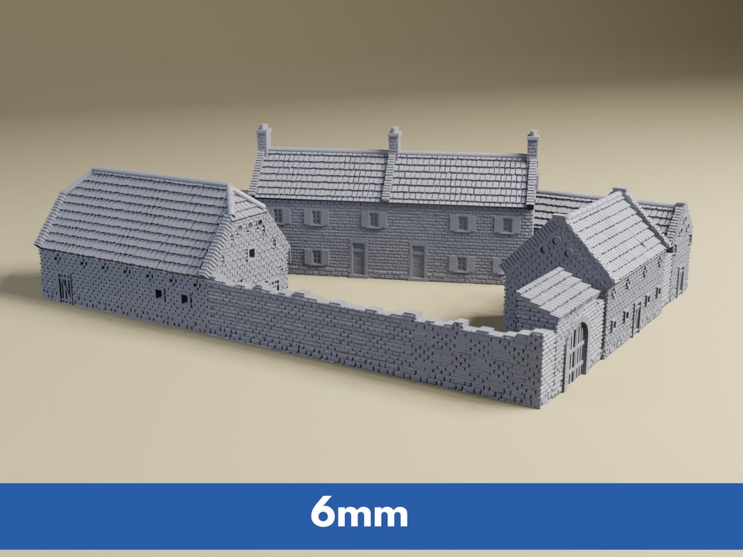 6mm Quatre Bras Farm 1:285 Scale Detailed WWII Napoleonic Tabletop ...