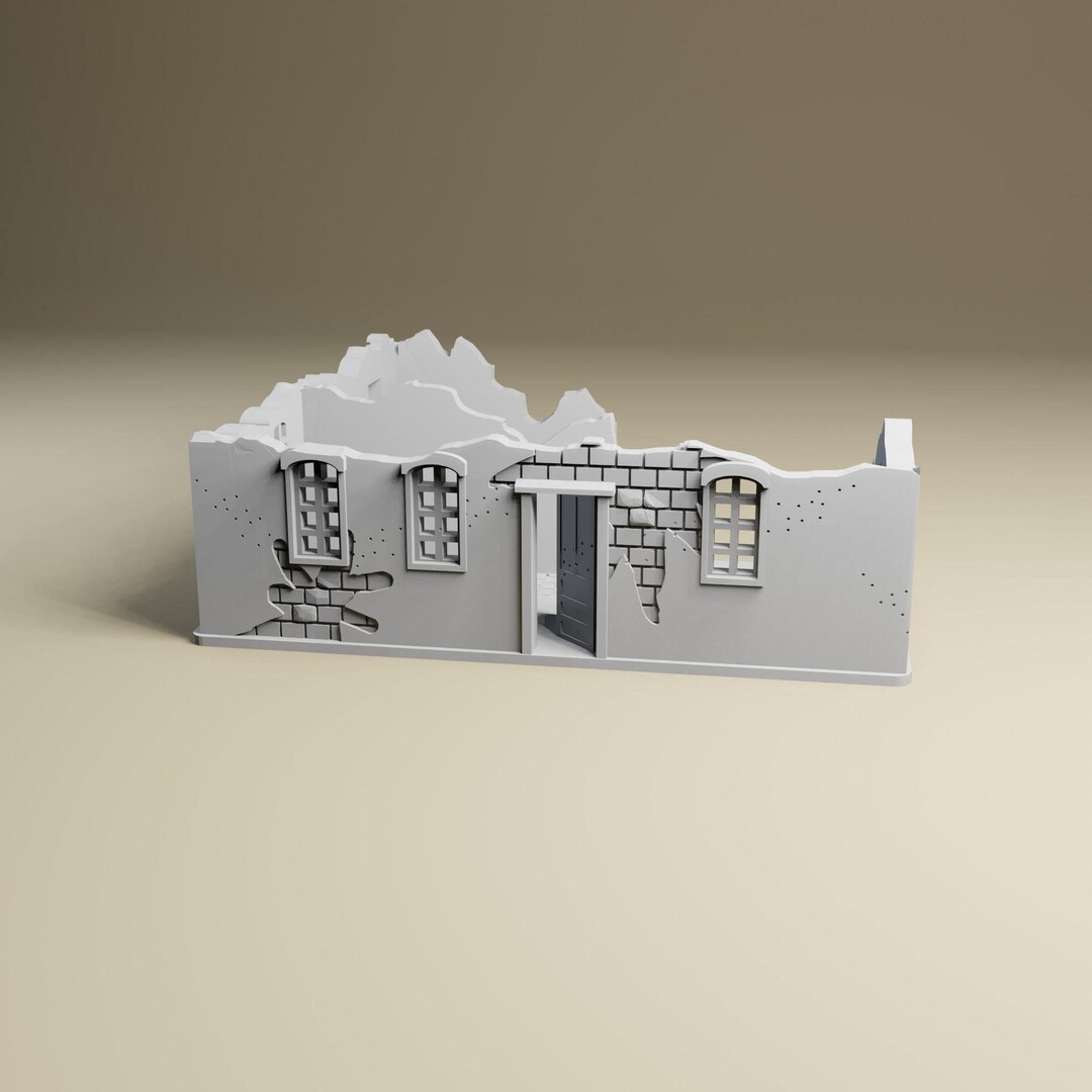 Rubble Building B | WW2 Wargaming Terrain. for Bolt Action , Chain of ...