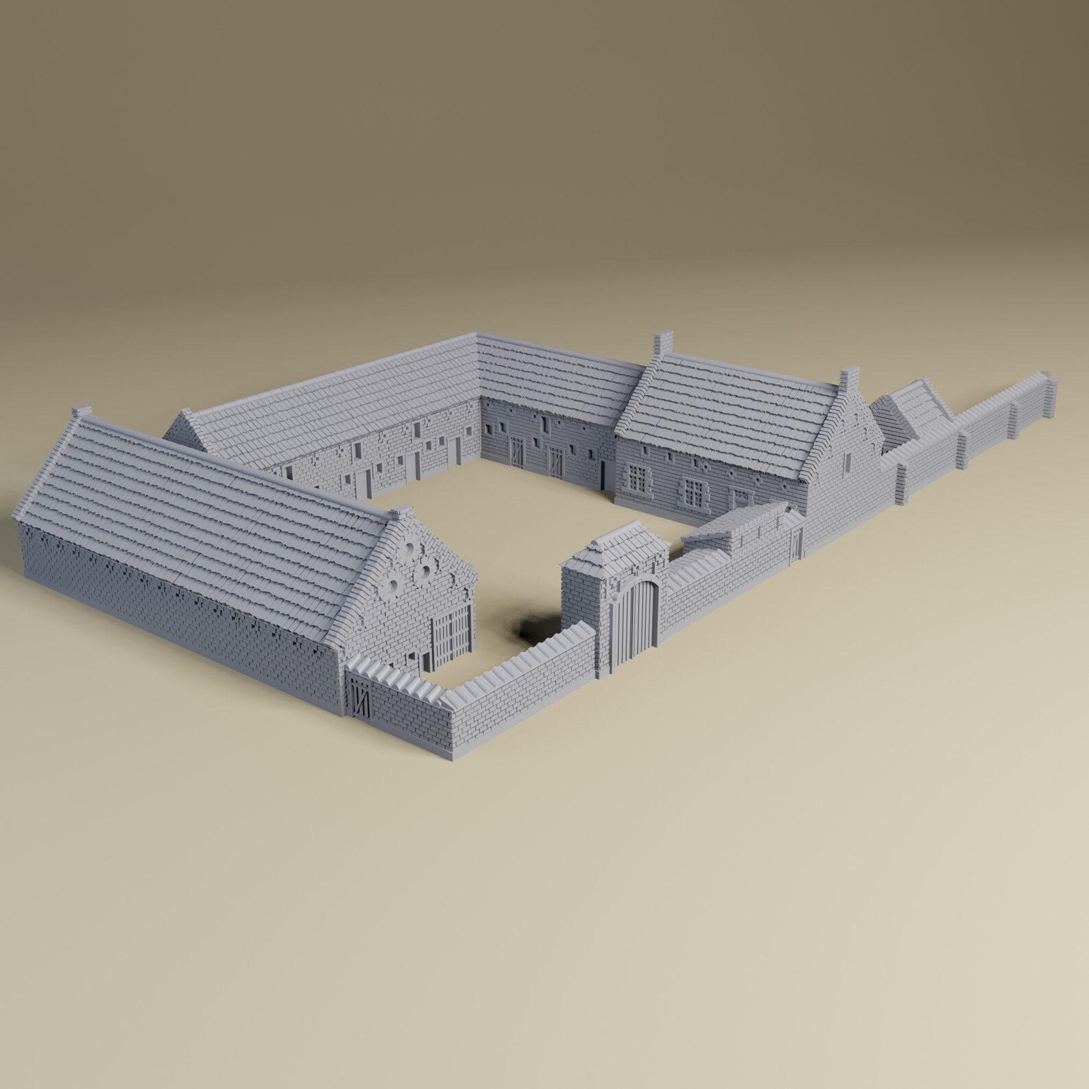 6mm La Haye Sainte Farm 1:285 Scale Detailed Napoleonic Tabletop ...