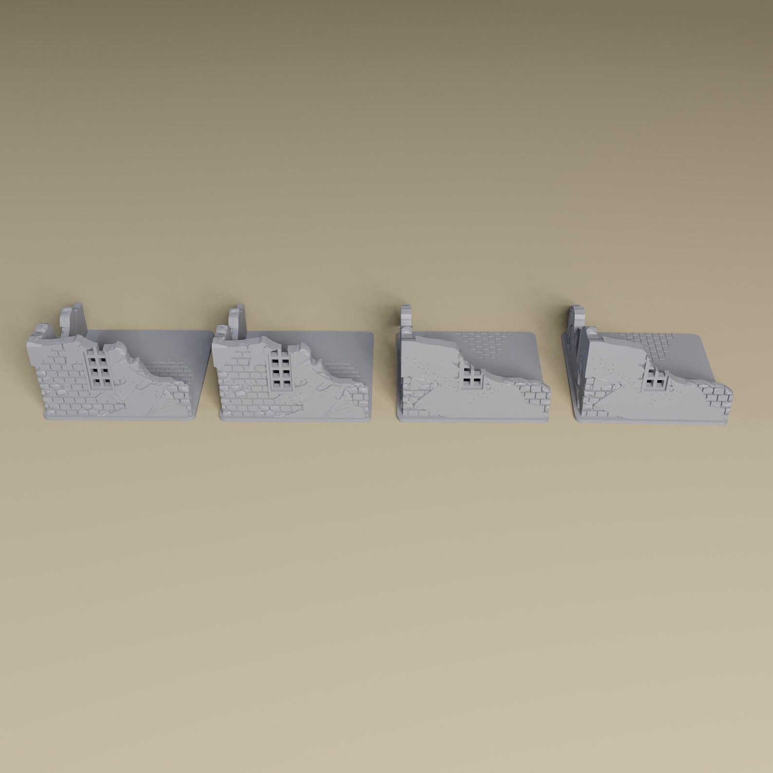 Rubble Corners Set | 28mm, 20mm, HO or 15mm Scale | 3D Printed WW2 ...
