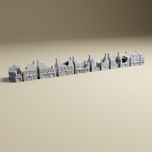 6mm Destroyed Normandy Town | 1:285 Scale WWII Miniature Tabletop ...