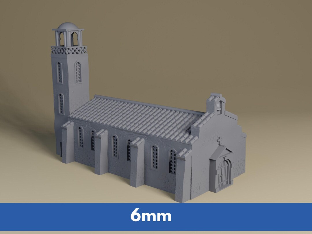 6mm Italian Church Detailed WWII Miniature Tabletop Historical ...