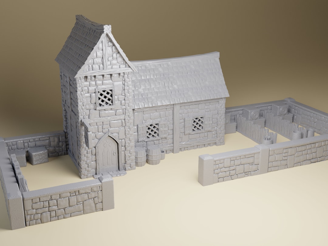 Bowmaker's Compound 3d Printed 28mm Terrain for Miniature Fantasy Games ...