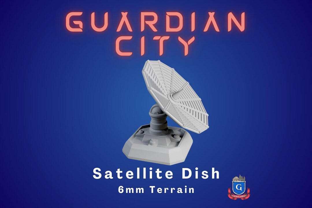 6mm Guardian City Satellite Dish Kit 1:285 Scale Detailed Sci-fi ...