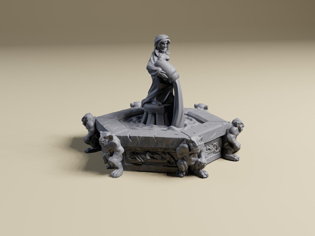 Fantasy Fountain Detailed Miniature Terrain for Fantasy Games and Rpgs ...