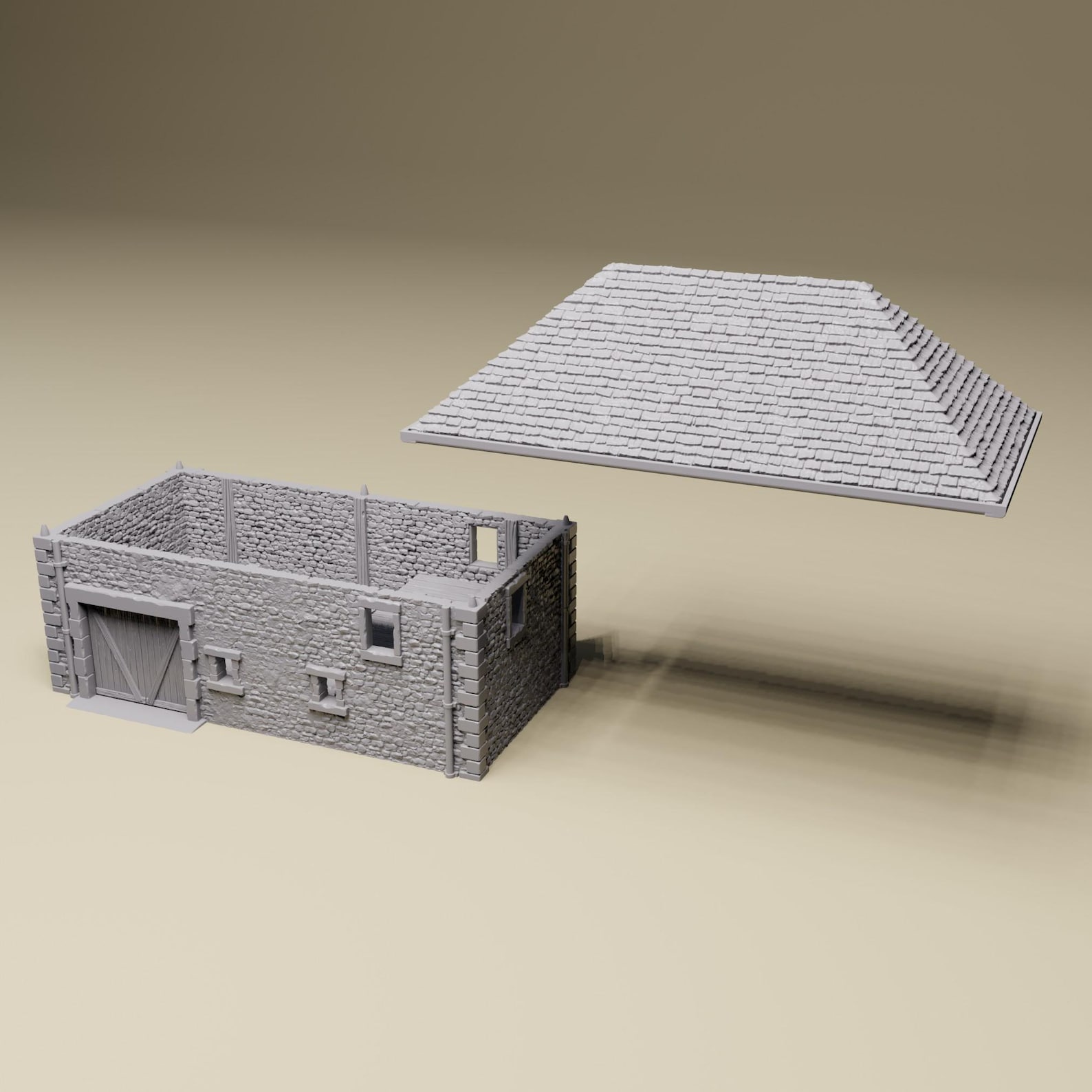 Normandy Overlord Village Barn WWII Tabletop Wargaming Terrain Bolt ...
