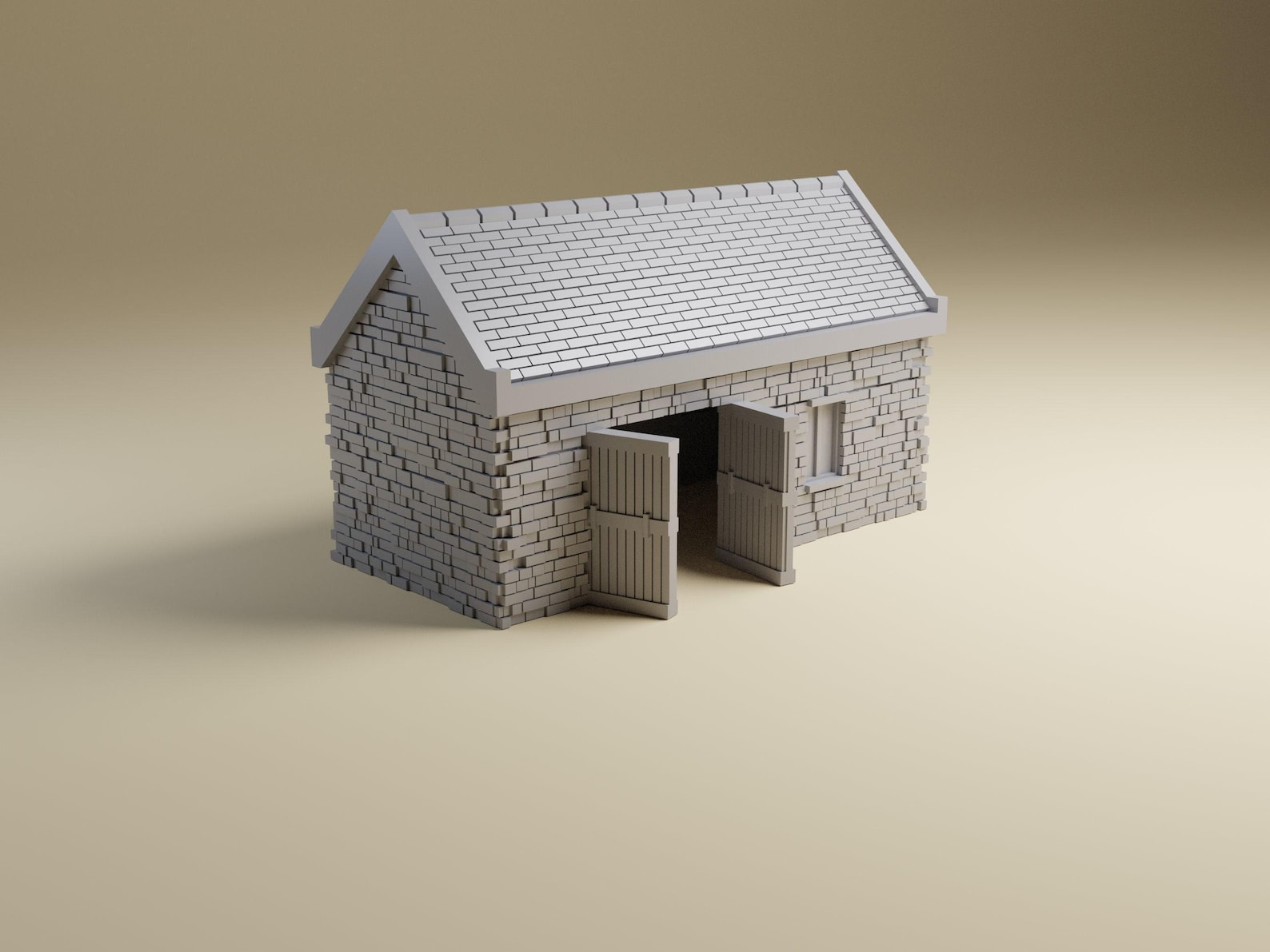 Small Barn | 28mm, 20mm, HO or 15mm Scale | Detailed WWII Tabletop ...