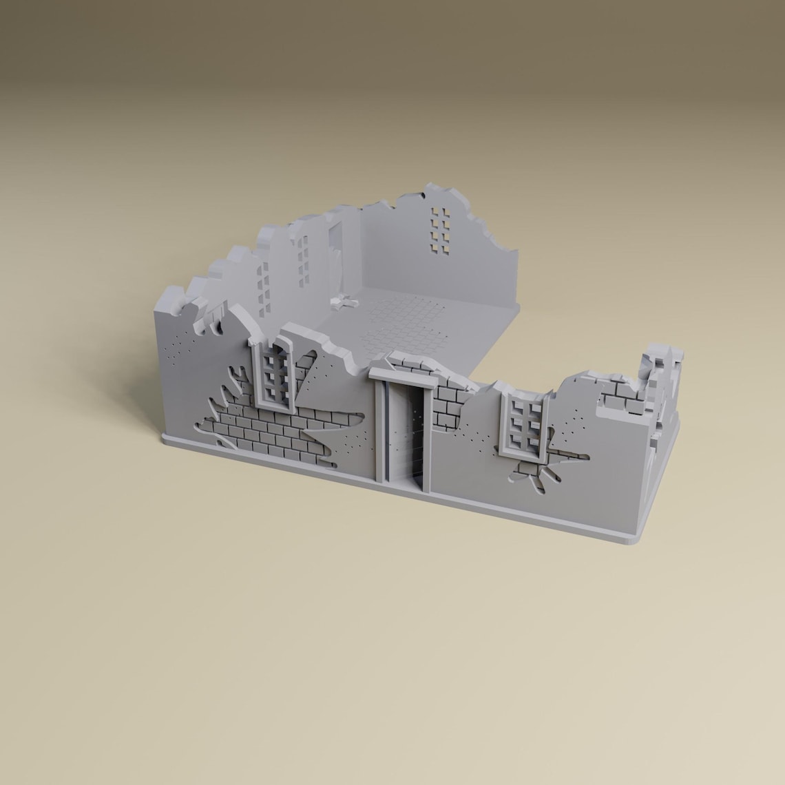 Rubble Building A | WW2 Wargaming Terrain. 3D Printed for Bolt Action ...