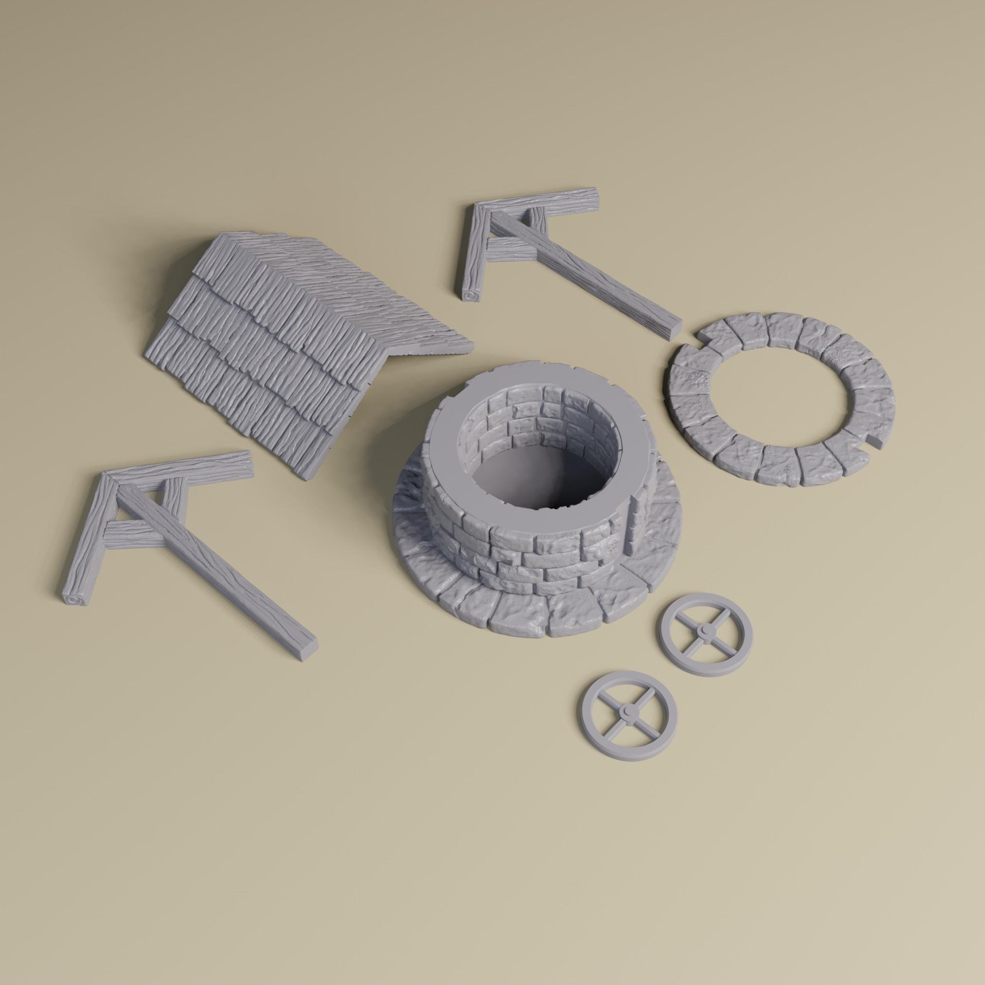 Medieval Water Well - Detailed Miniature Terrain for Wargames, Dioramas ...