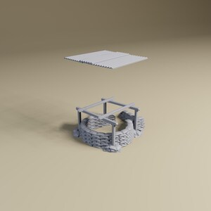 Sandbag Gun Emplacement 28mm, 20mm, HO or 15mm Miniature Wargaming ...