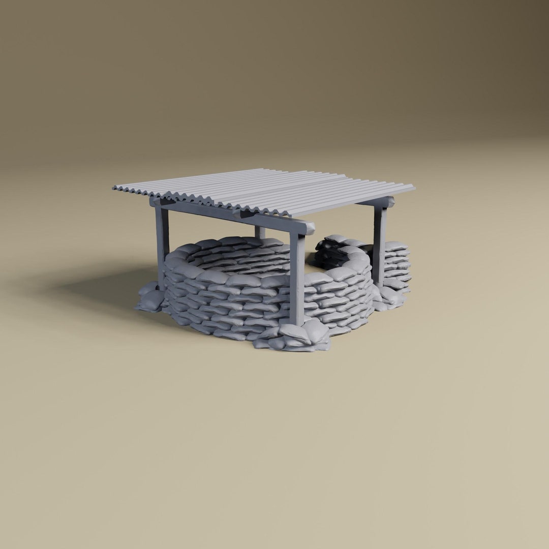 Sandbag Gun Emplacement 28mm, 20mm, HO or 15mm Miniature Wargaming ...