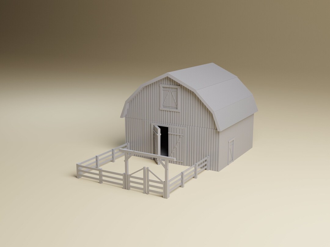 Wild West Barn and Corral Terrain Set for 28mm Miniature Tabletop ...
