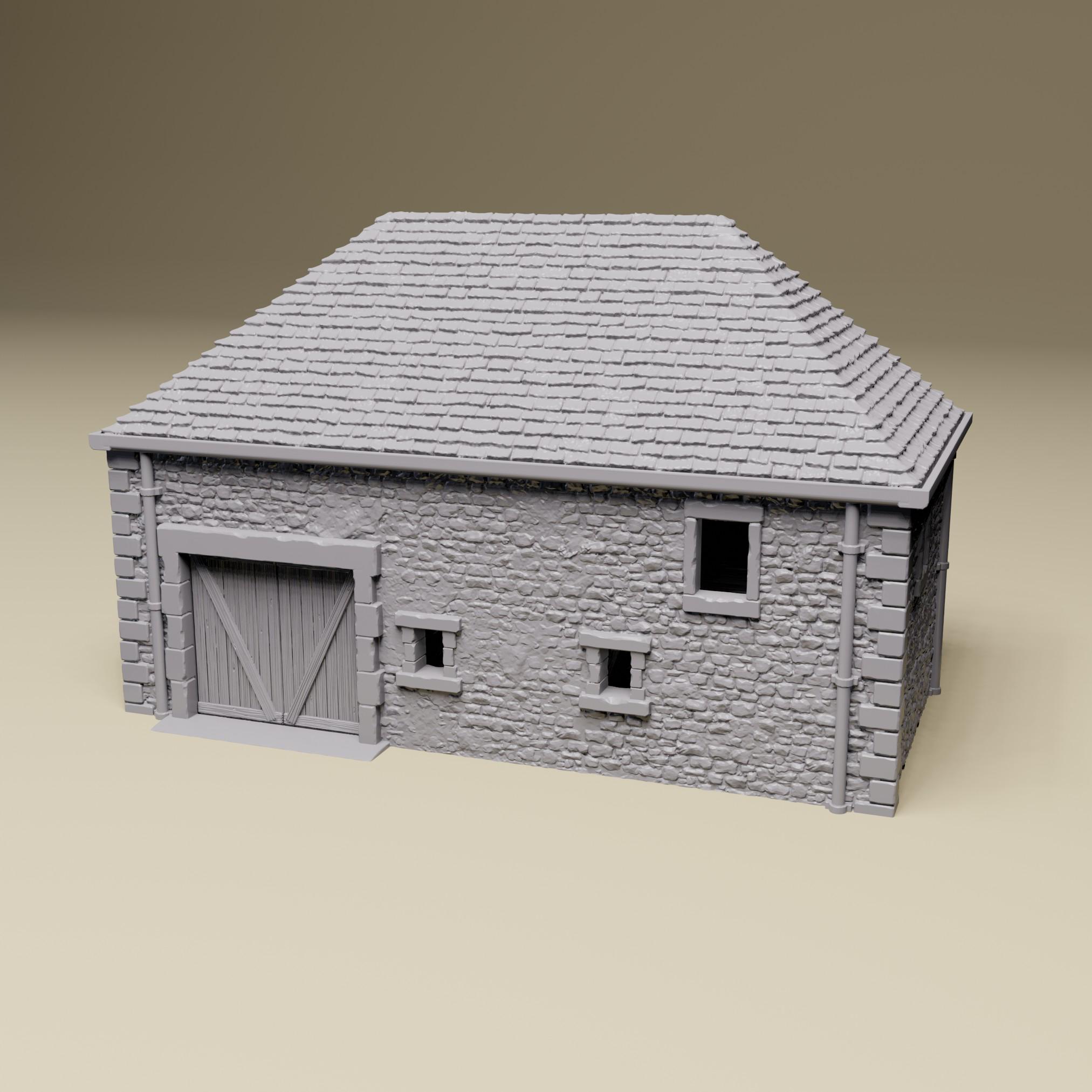 Normandy Overlord Village Barn WWII Tabletop Wargaming Terrain Bolt ...