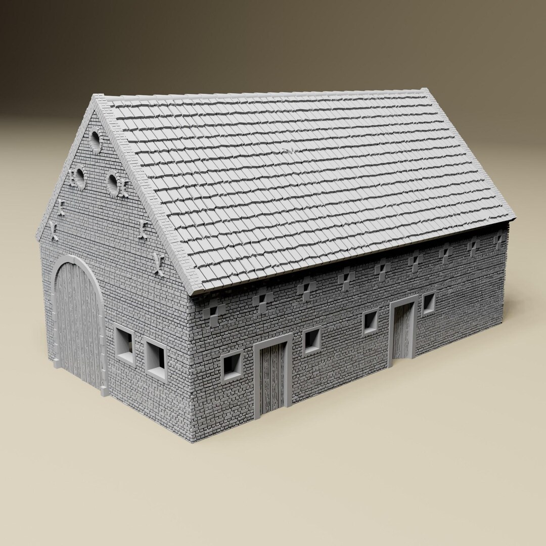 Napoleonic / WWII Barn for Tabletop Wargaming Terrain Bolt Action ...