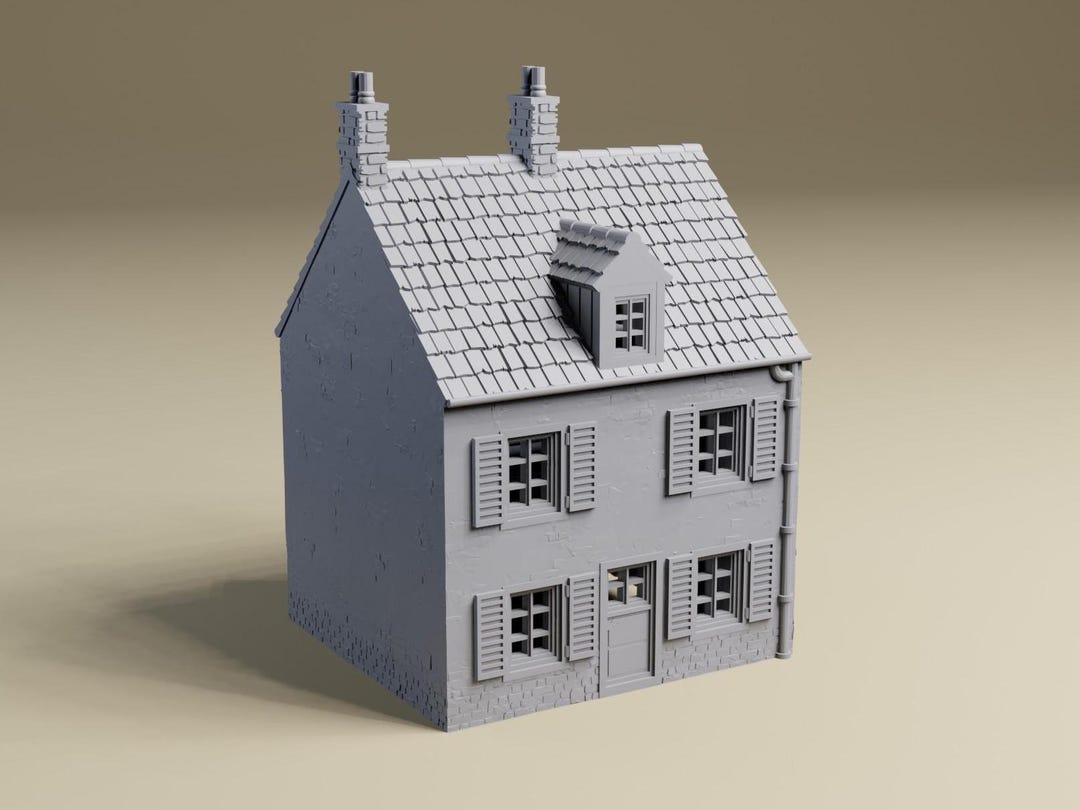 D-day Carentan House 1 WWII Tabletop Wargaming Terrain Bolt Action ...
