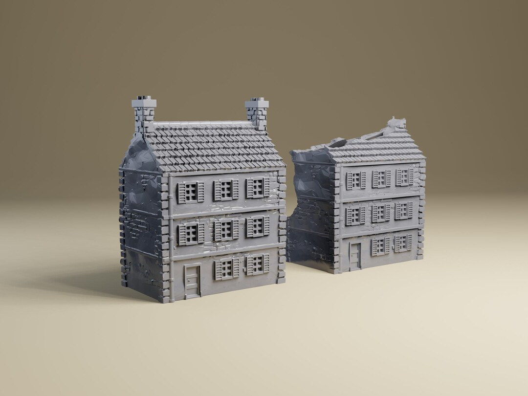 6mm Normandy Building #3 | 1:285 Scale Detailed WWII Miniature Tabletop ...