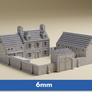 6mm Normandy Farm Complex 1:285 Scale Detailed WWII Miniature Tabletop ...