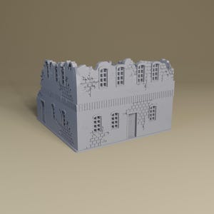 2 Story Rubble Building | Detailed WW2 Wargaming Terrain for Bolt ...