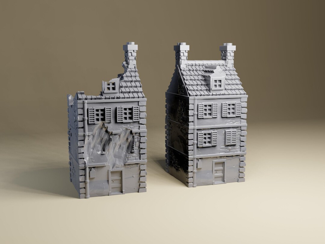6mm Normandy Building #2 | 1:285 Scale Detailed WWII Miniature Tabletop ...