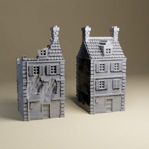 6mm Normandy Building #2 | 1:285 Scale Detailed WWII Miniature Tabletop ...