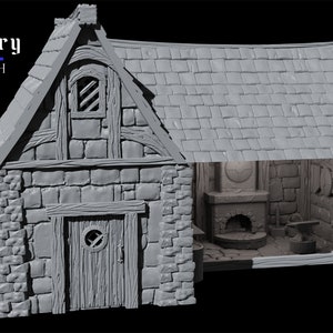 Fantasy Blacksmith 3d Printed Miniature 28mm Terrain for Fantasy Games ...
