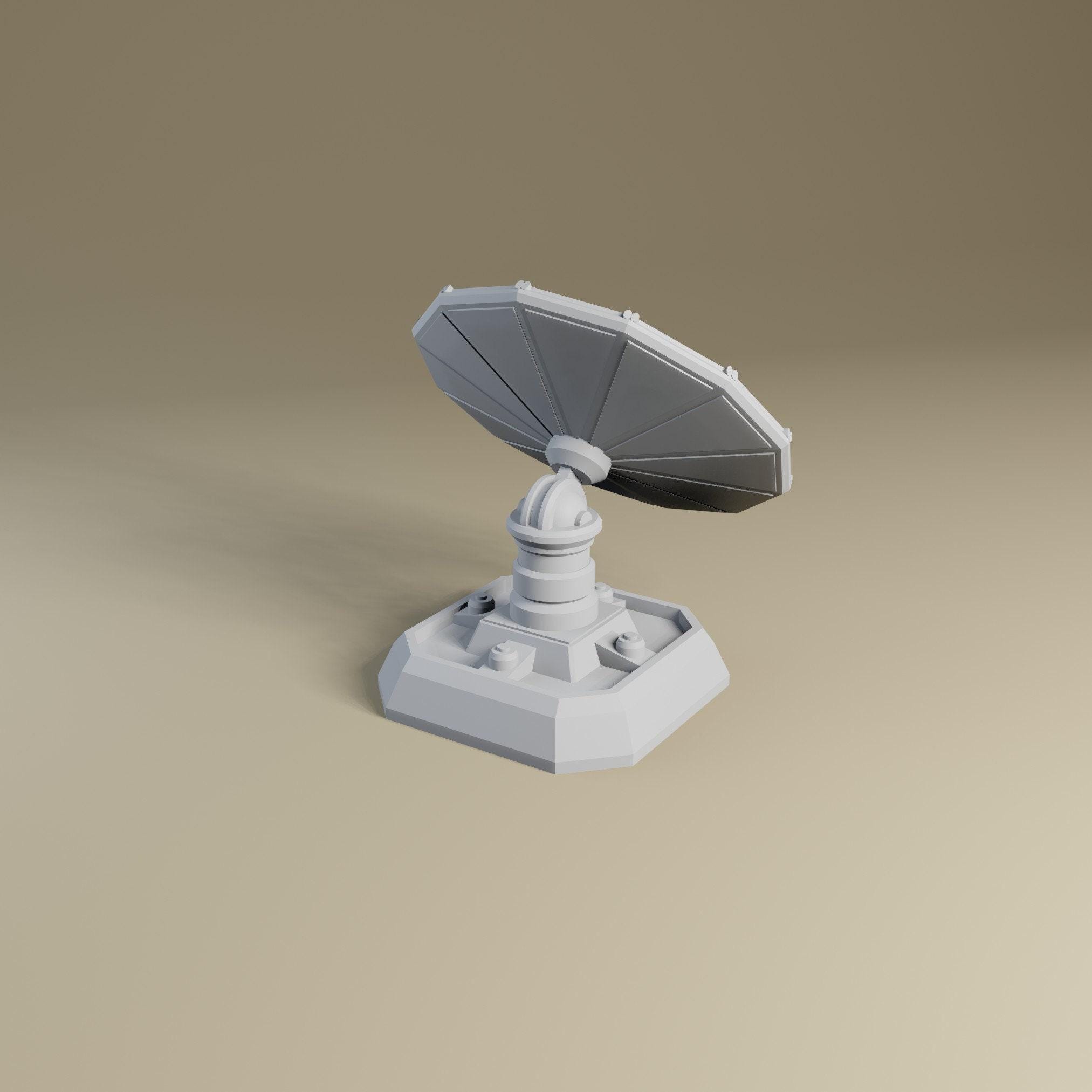6mm Guardian City Satellite Dish Kit 1:285 Scale Detailed Sci-fi ...