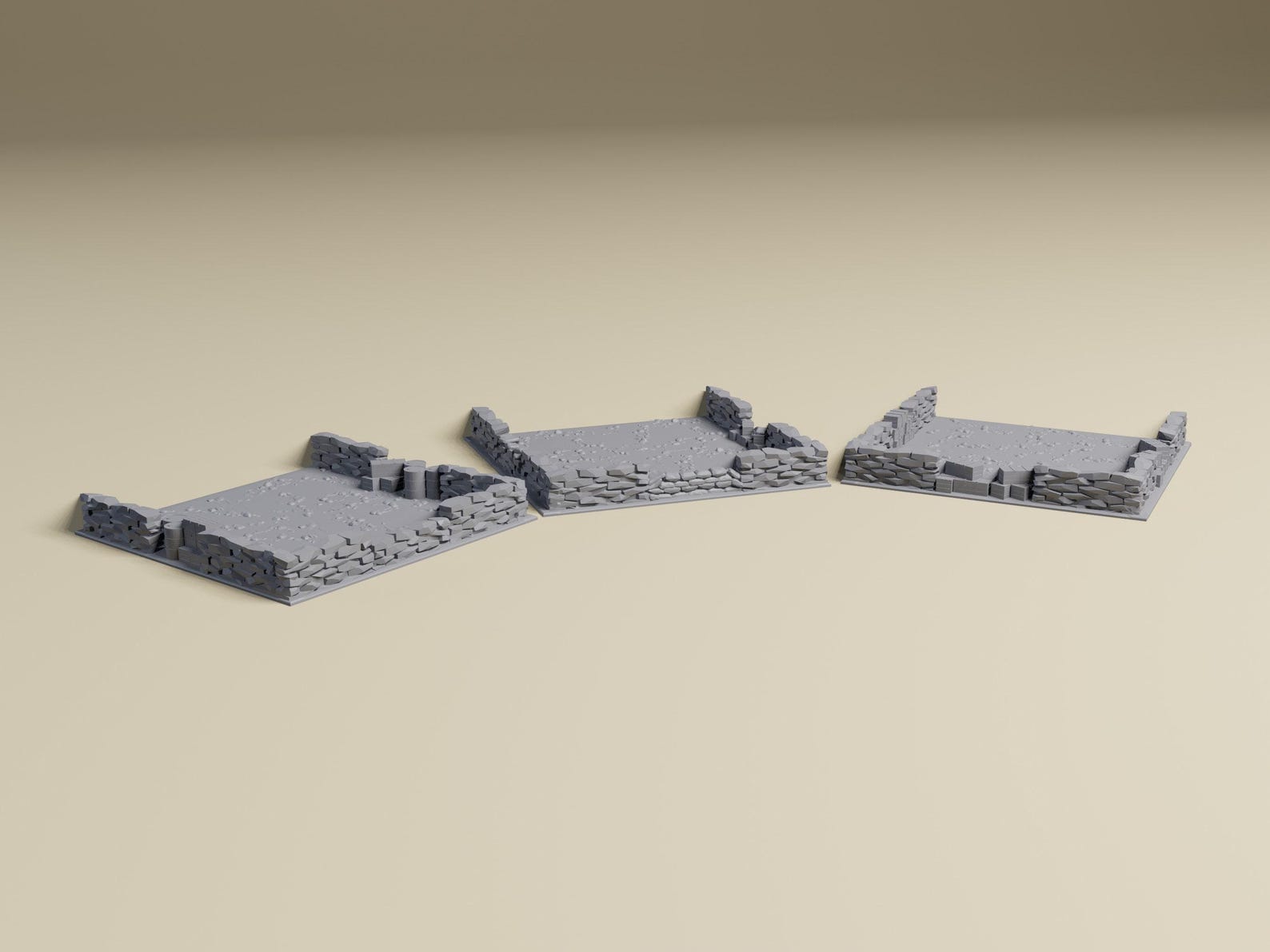 3 Defensive Positions Detailed Terrain for Bolt Action, Flames of War ...